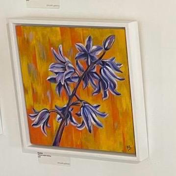 Bluebells by Mary Leach Artist | Acrylic Painting - Skylark Galleries