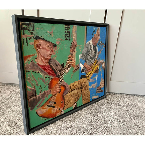 Roy Gee and Matt Wall Brighton Buskers oil on canvas by Stella Tooth ...