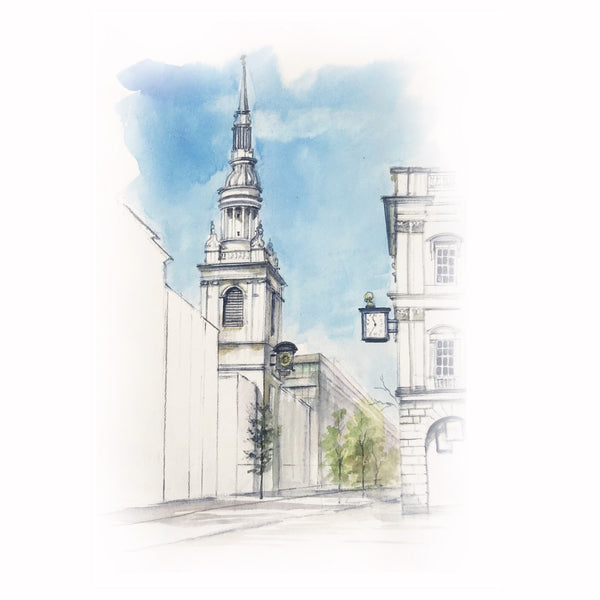 St Mary-le-Bow, London by Ed J Bucknall — Fine Art Print - Skylark ...