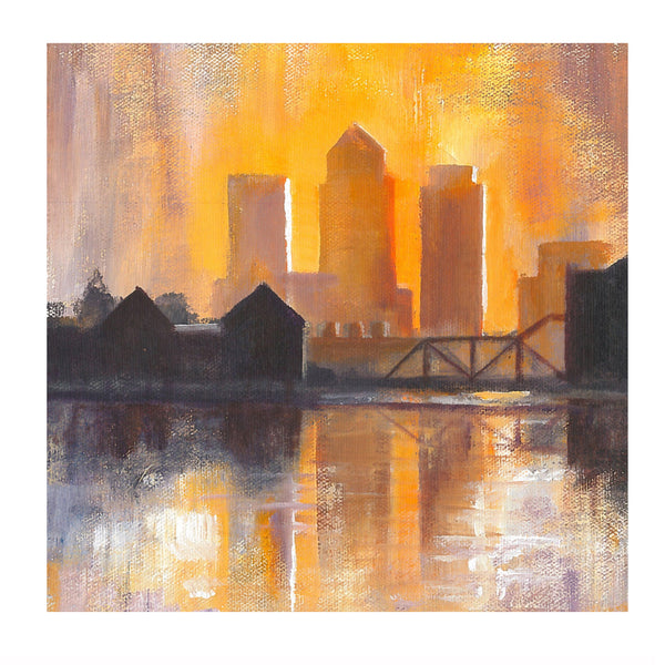 Sunrise over Canary Wharf by Ed J Bucknall — Fine Art Print - Skylark ...